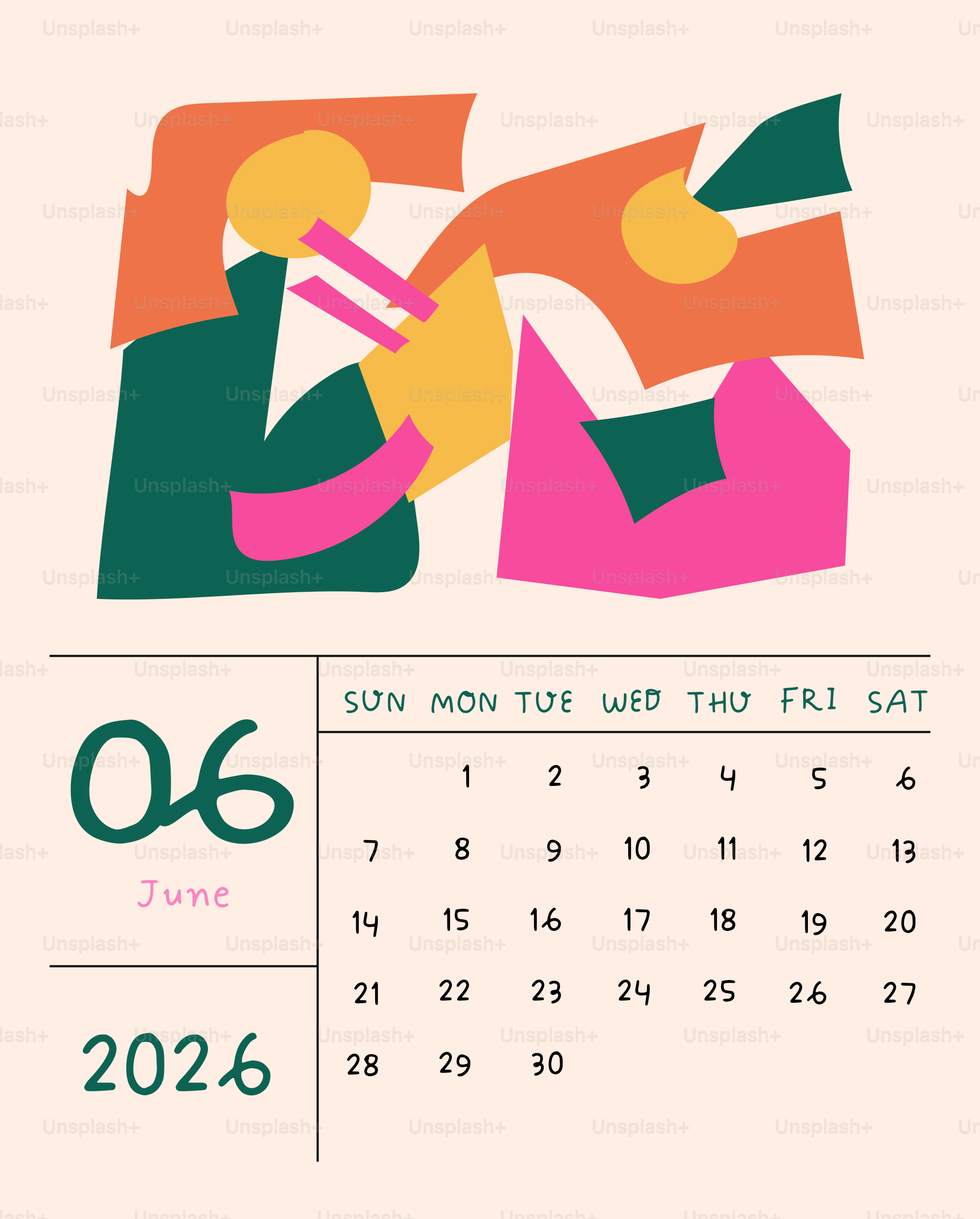 Abstract art above december 2026 calendar vector – Illustration Image ...