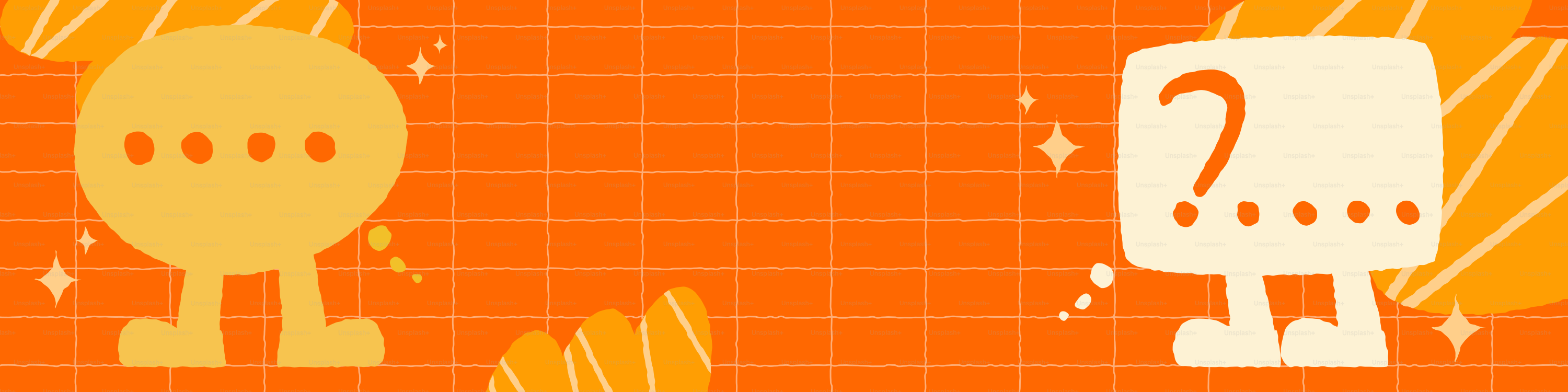 Vektor Dua karakter kartun dengan tanda tanya dan titik. – Gambar ...