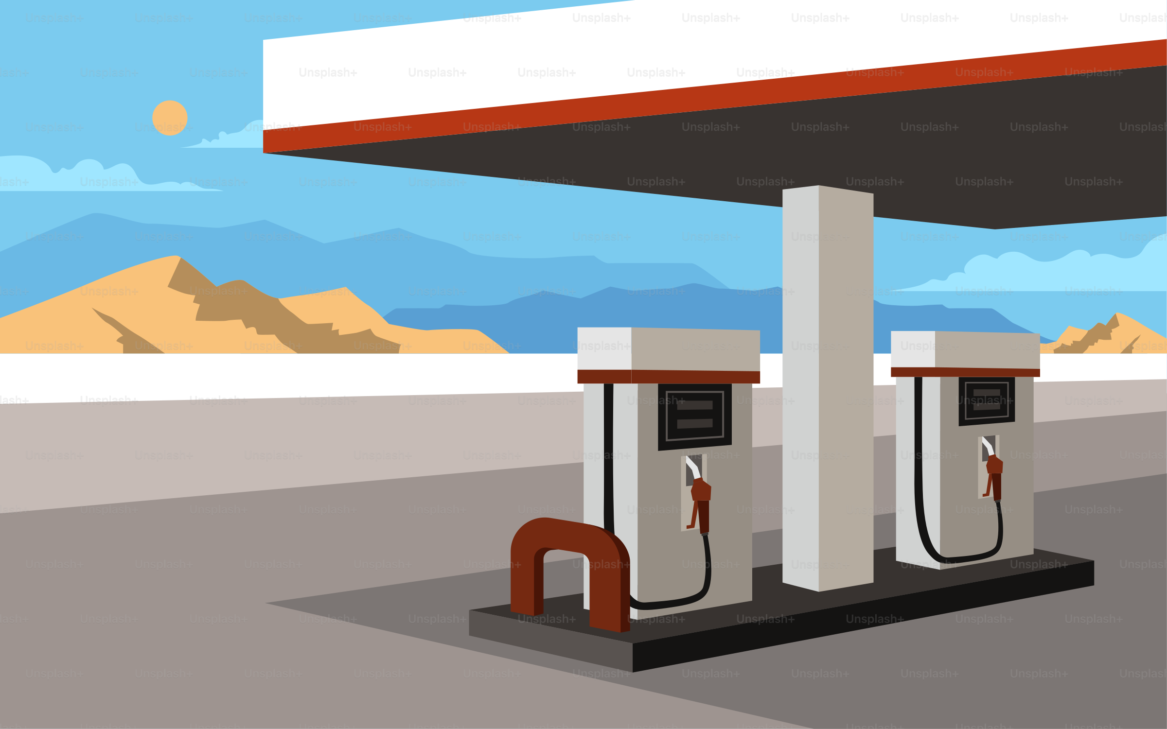 Man pumping gas into a convertible car vector – Travel Image on Unsplash