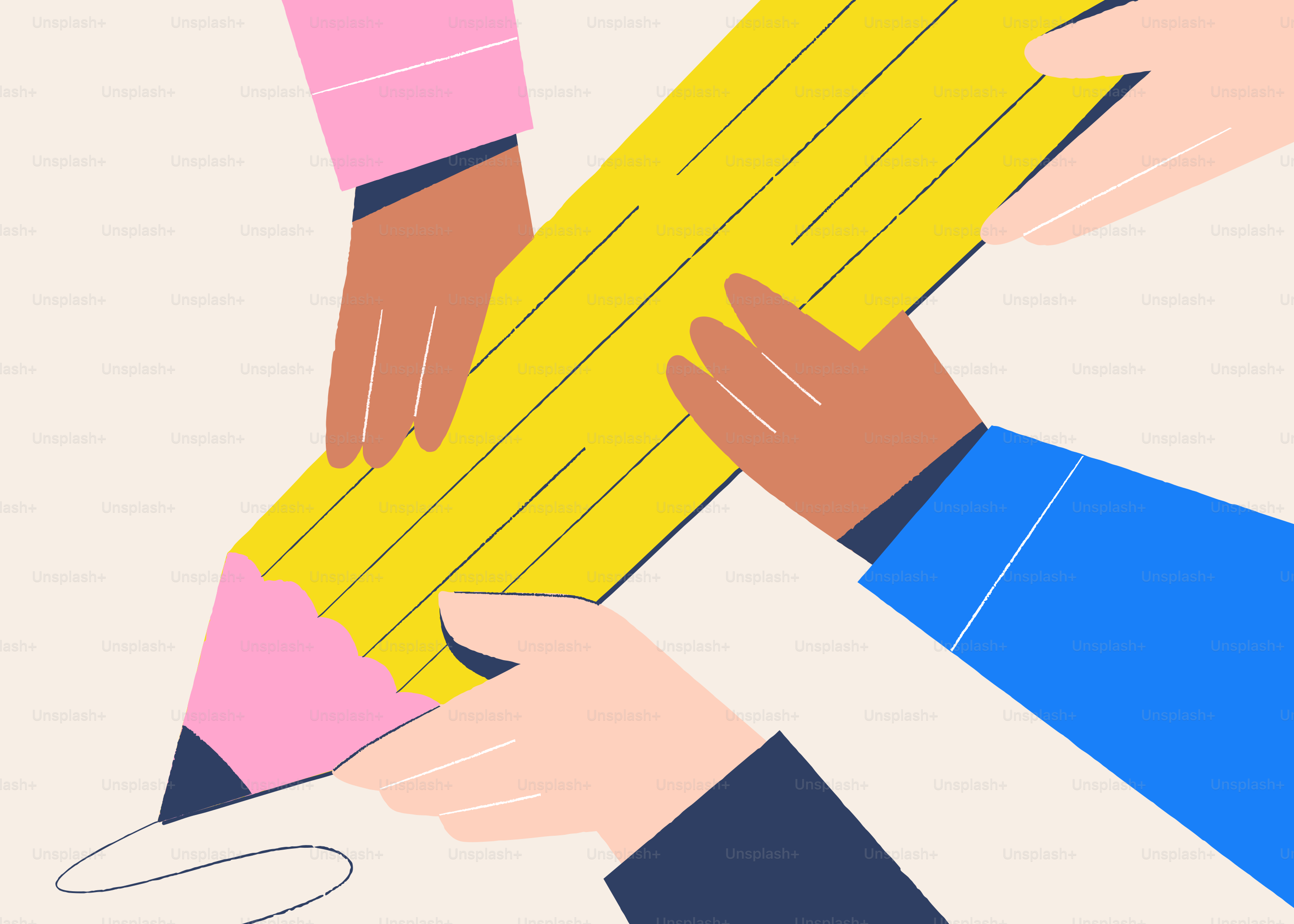 Hands painting over warning signs with blue paint. vector – Painting ...