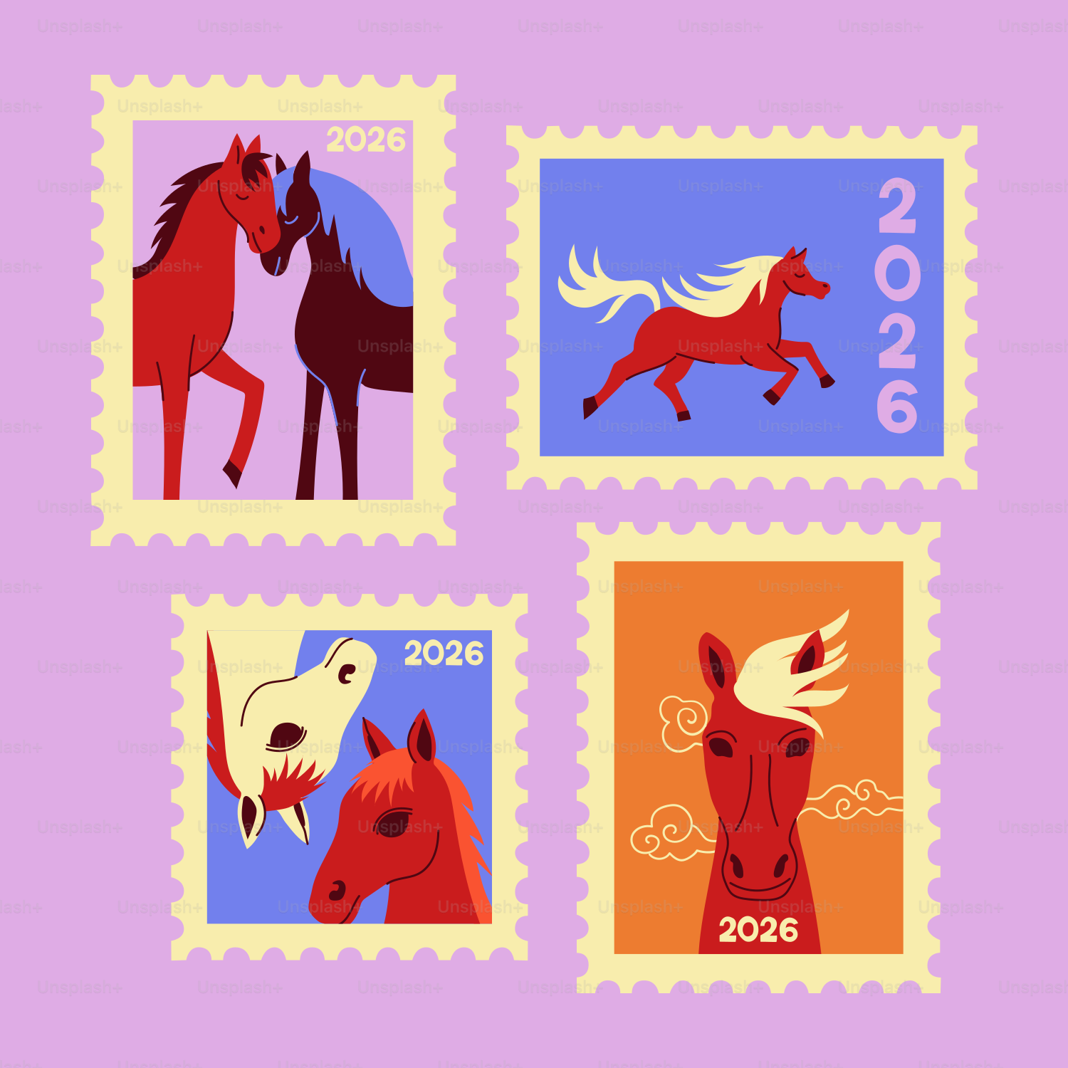 Two stylized horses embracing under a moon. vector – Moon Image on Unsplash