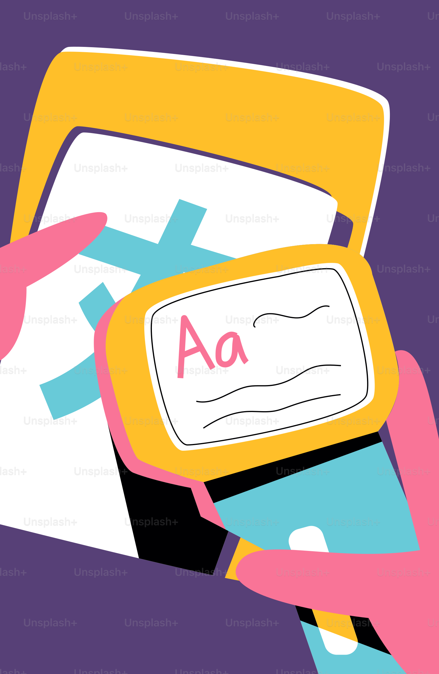 Robot cat reading a book with japanese characters. vector – Technology ...