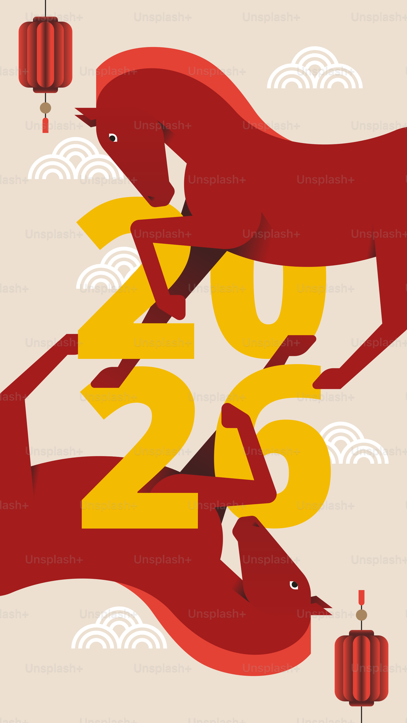 Vektor Dua kuda merah dengan nomor 2026 – Gambar Ilustrasi di Unsplash