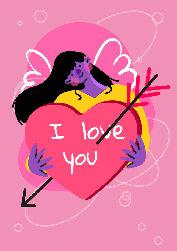 Cupid with heart that says i love you vector – Love Image on Unsplash