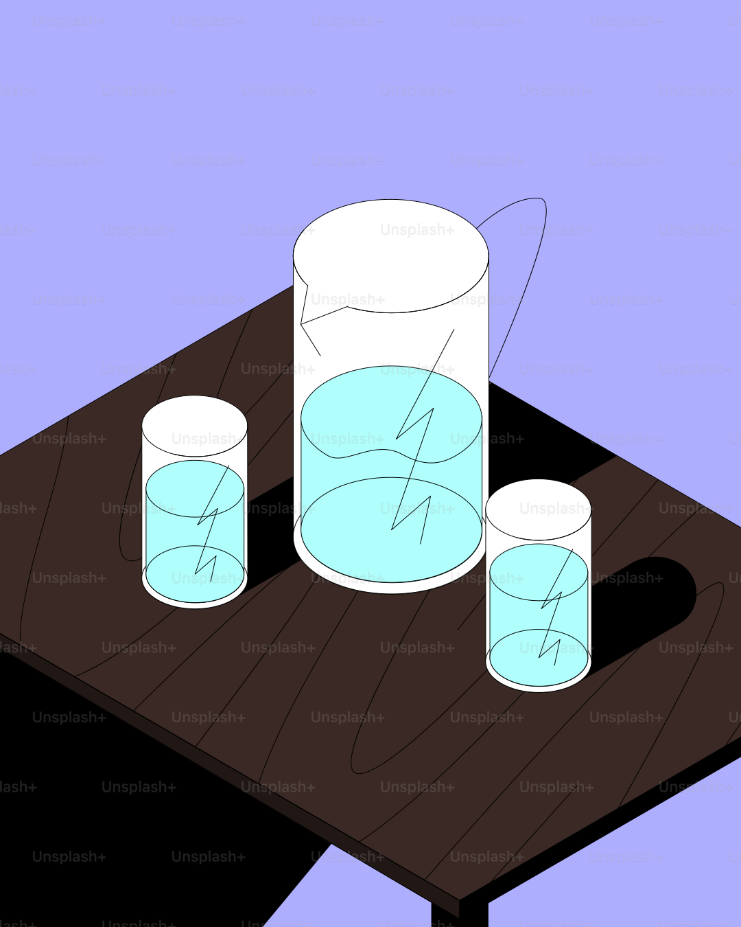 A potted plant, books, and glasses on a table. vector – Flower Image on ...