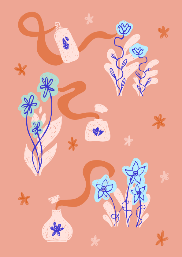 Vektor Tangan memegang bunga dan botol parfum – Gambar Bunga di Unsplash