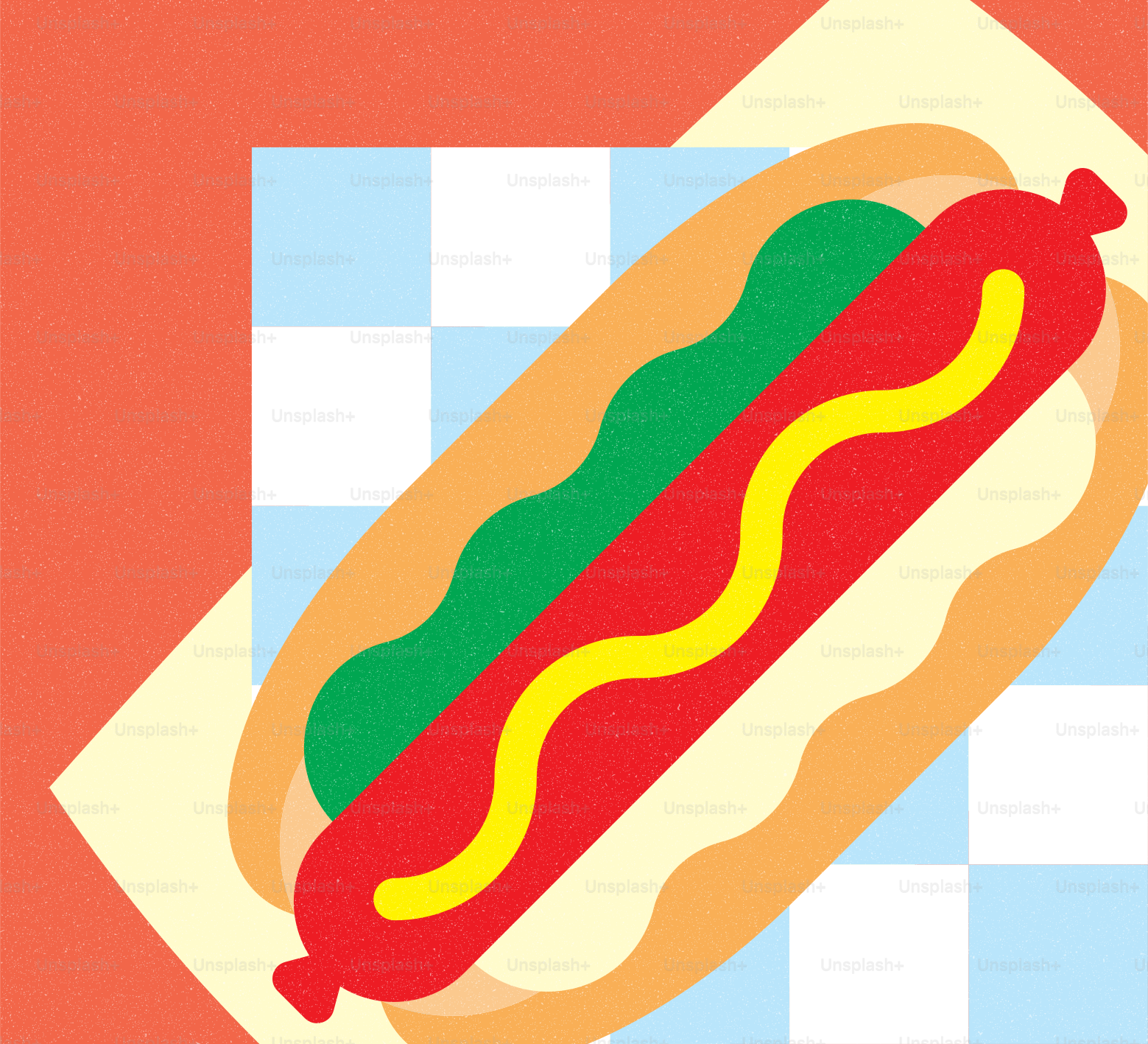 A hot dog with mustard and relish on bun vector – Food Image on Unsplash
