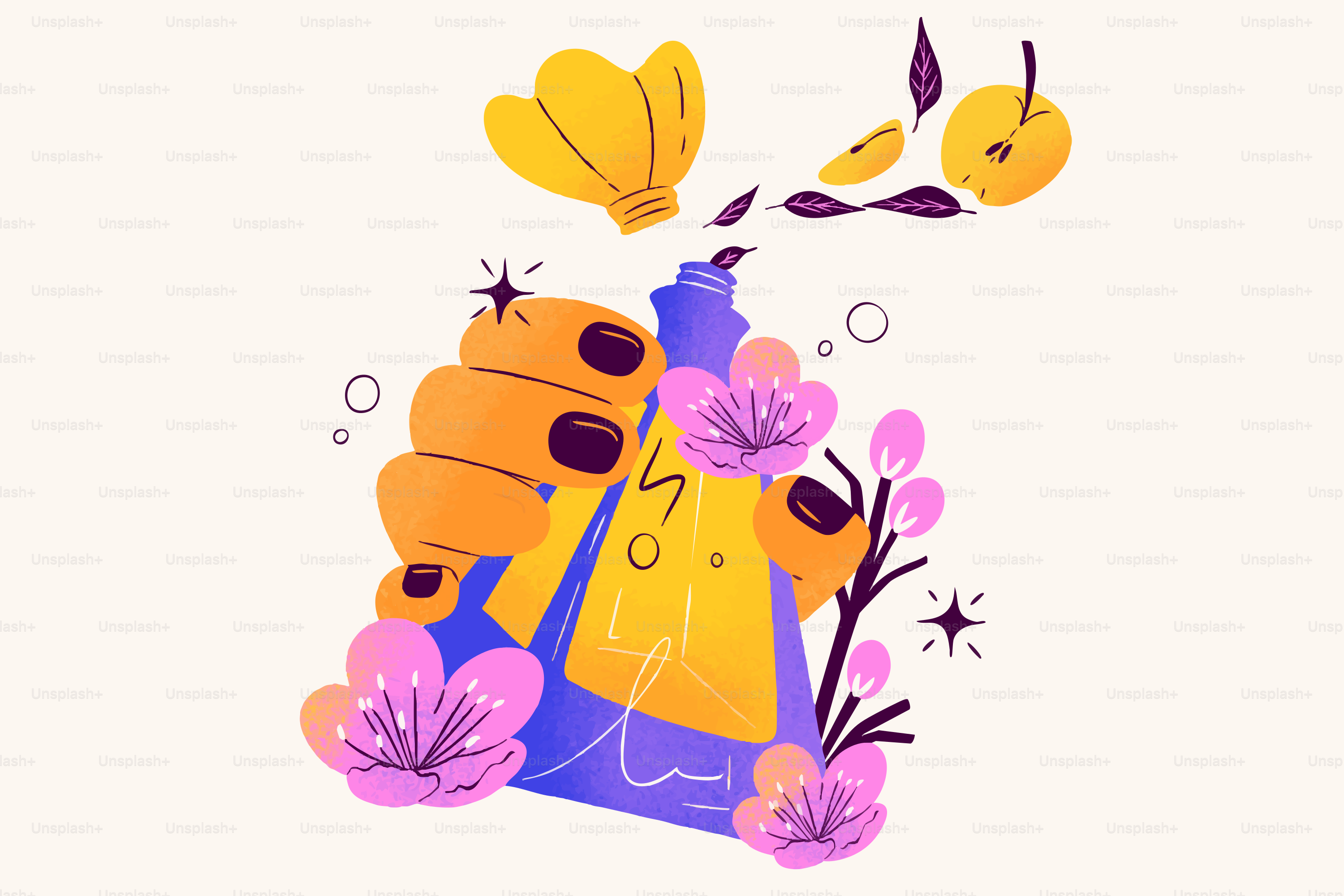 Coleção de frascos de perfume vintage com lâmpadas de spray vetor ...