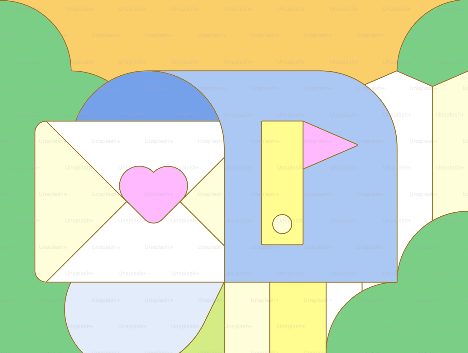 Colorful floral postage stamps on a checkered background. vector ...