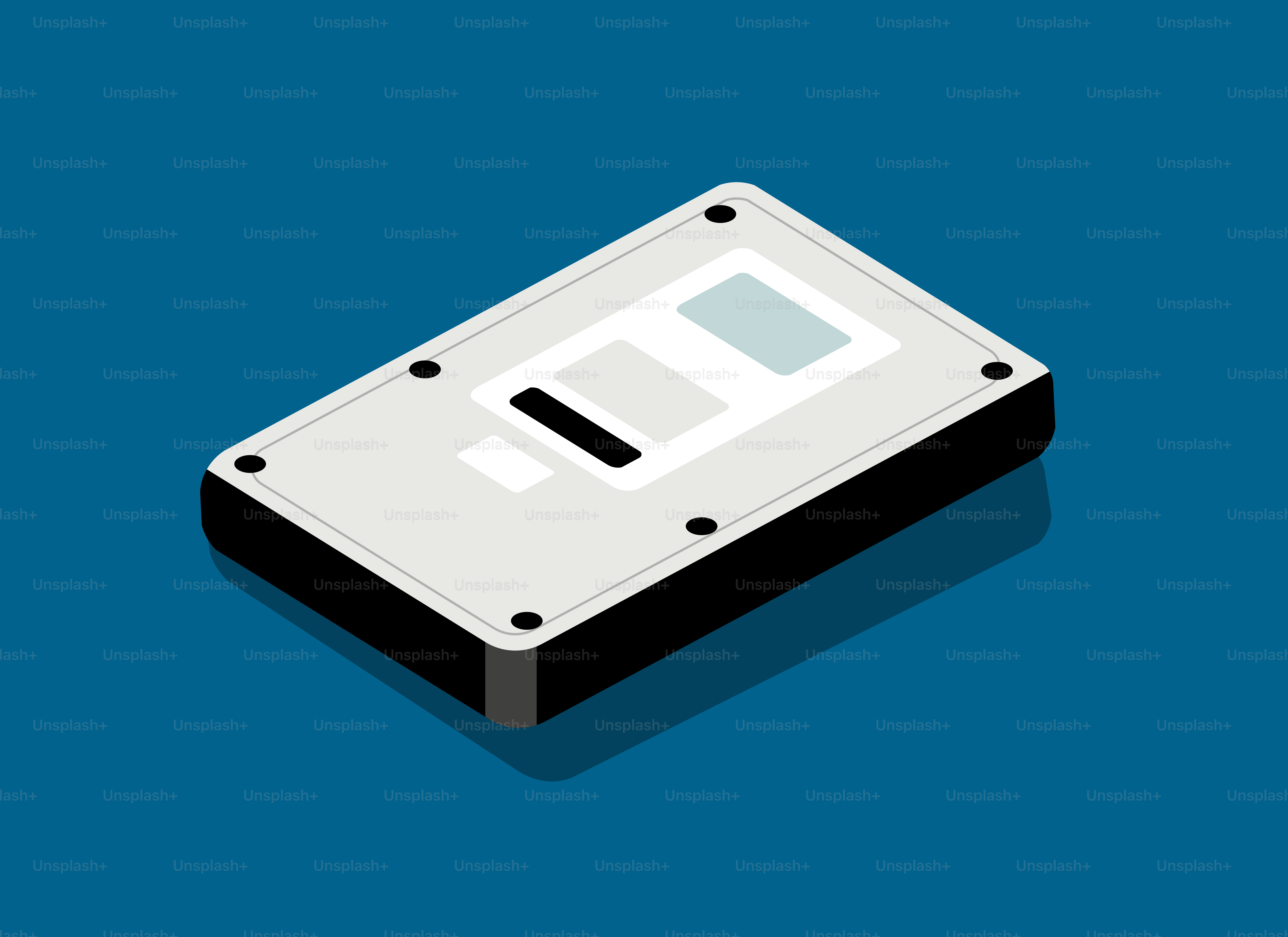 Vektor Hard drive abu-abu dengan latar belakang biru – Gambar Teknologi ...