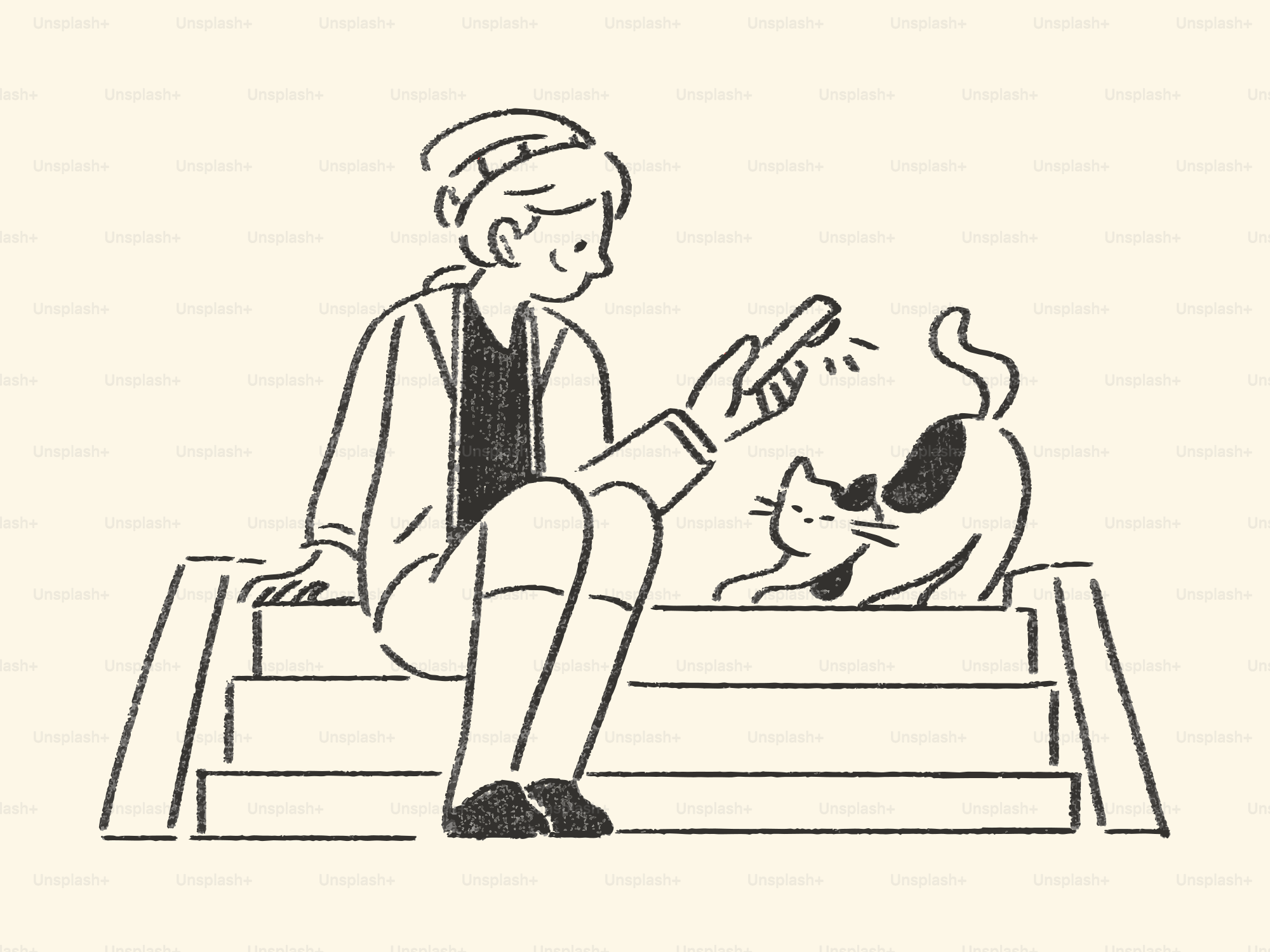 Person taking a picture of a cat vector – Cat Image on Unsplash