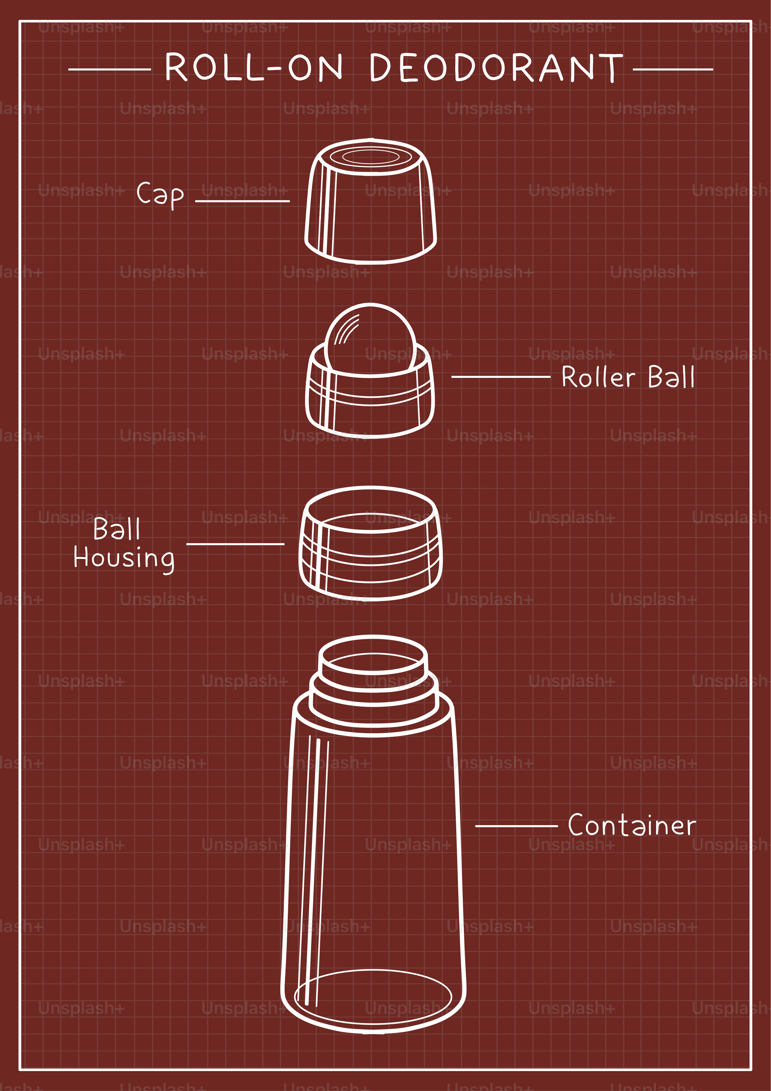 Vektor Meledak view penggiling kopi manual dengan bagian berlabel ...
