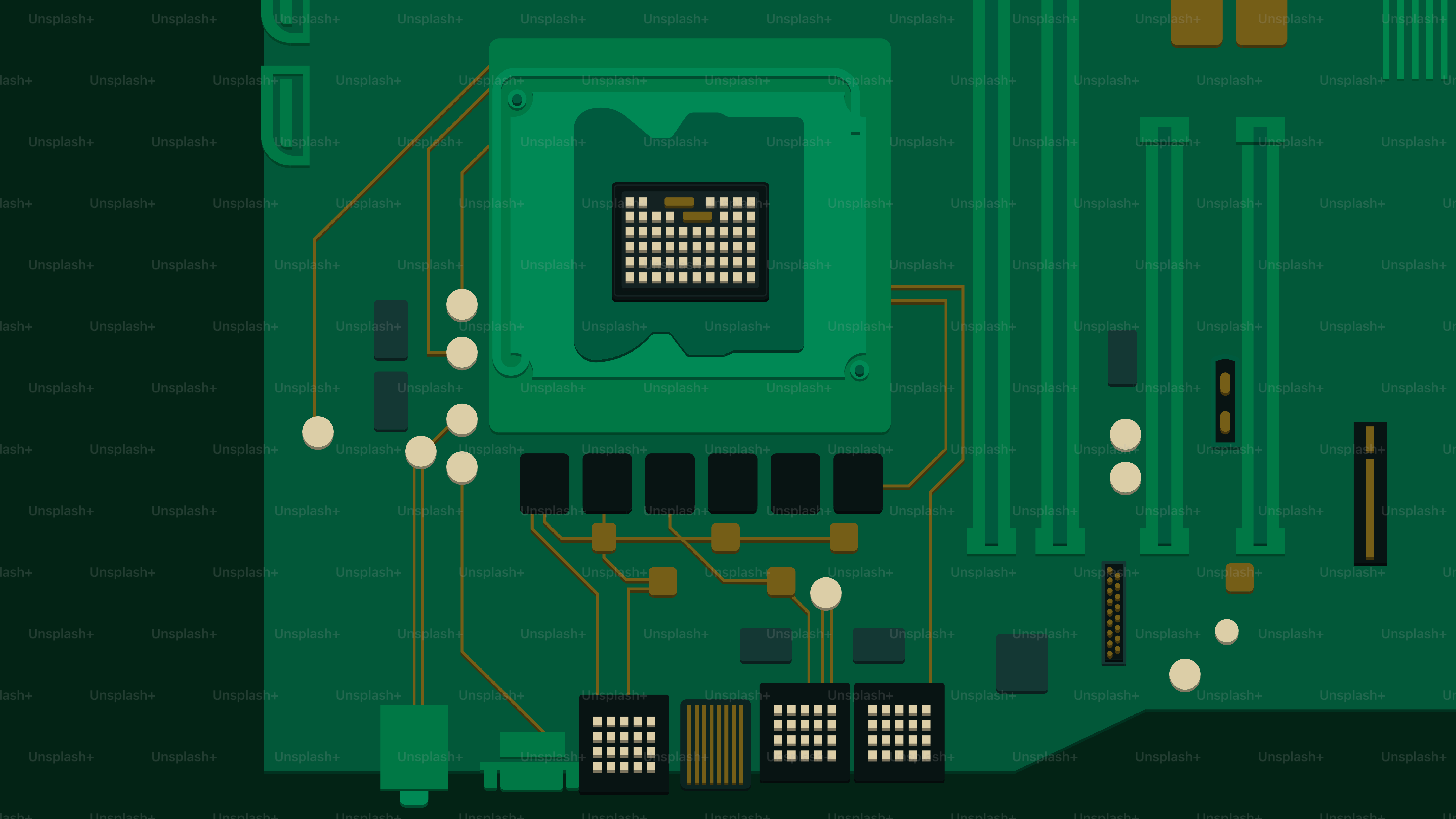 Vektor Dua papan sirkuit komputer dengan latar belakang abu-abu ...