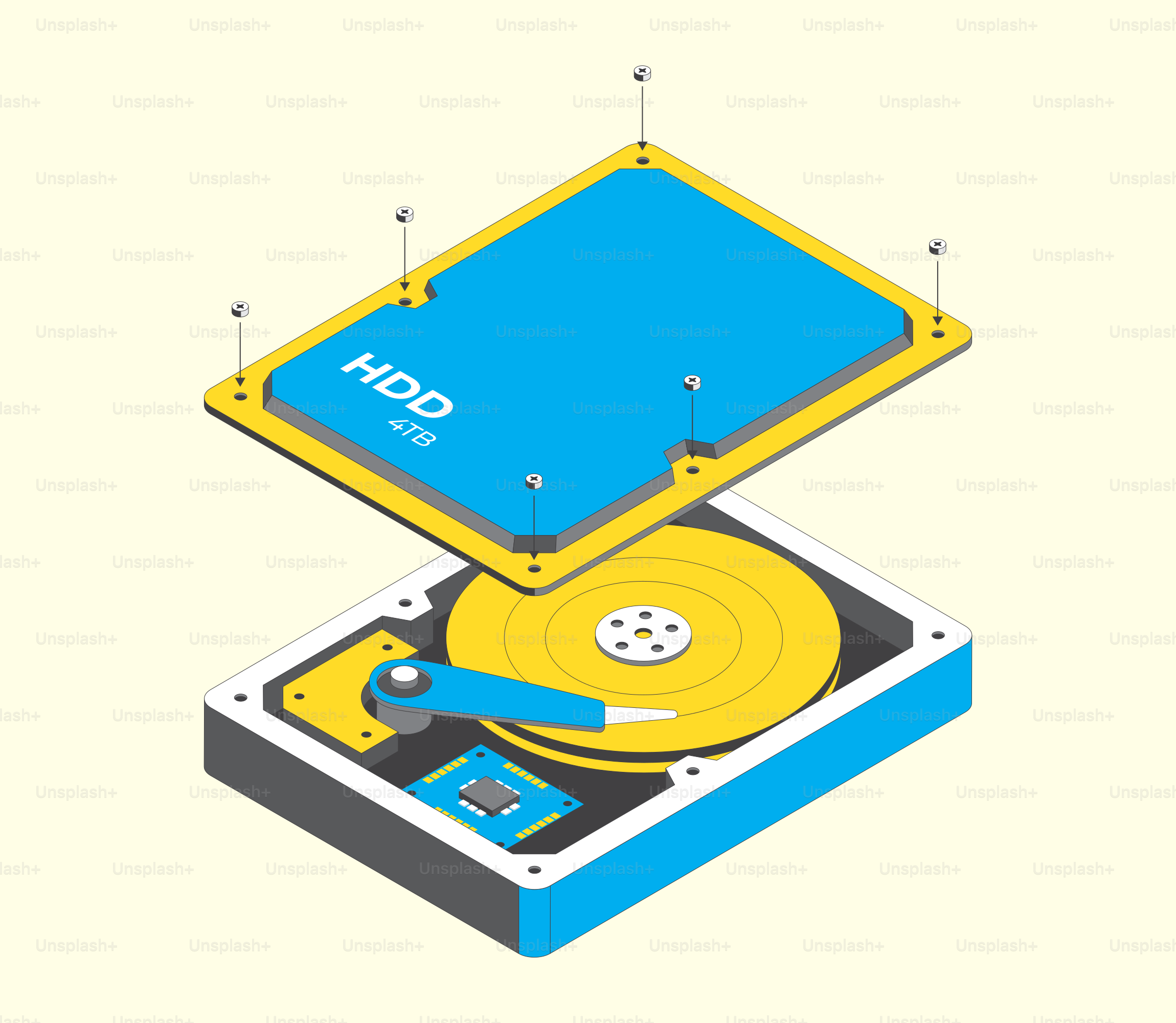 Vektor Tampilan cpu komputer dan motherboard meledak – Gambar Teknologi di Unsplash