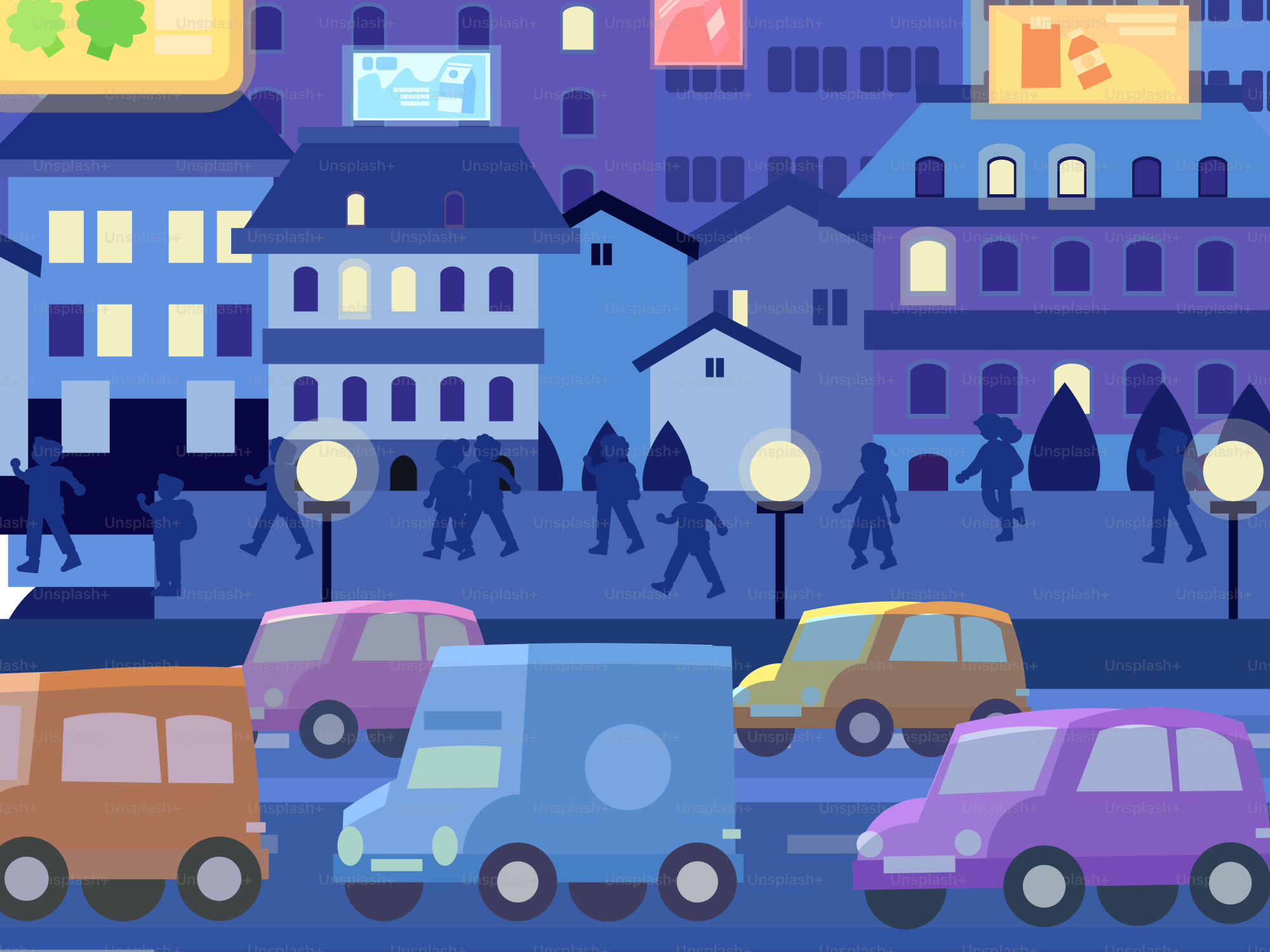 Vektor Mobil melaju di jalan raya di malam hari. – Gambar Mobil di Unsplash