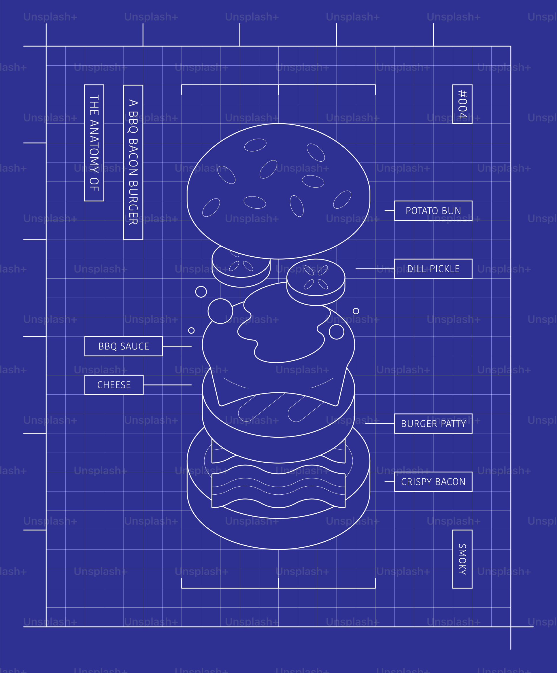 Blueprint showing the anatomy of a falafel sub. vector – Bread Image on ...