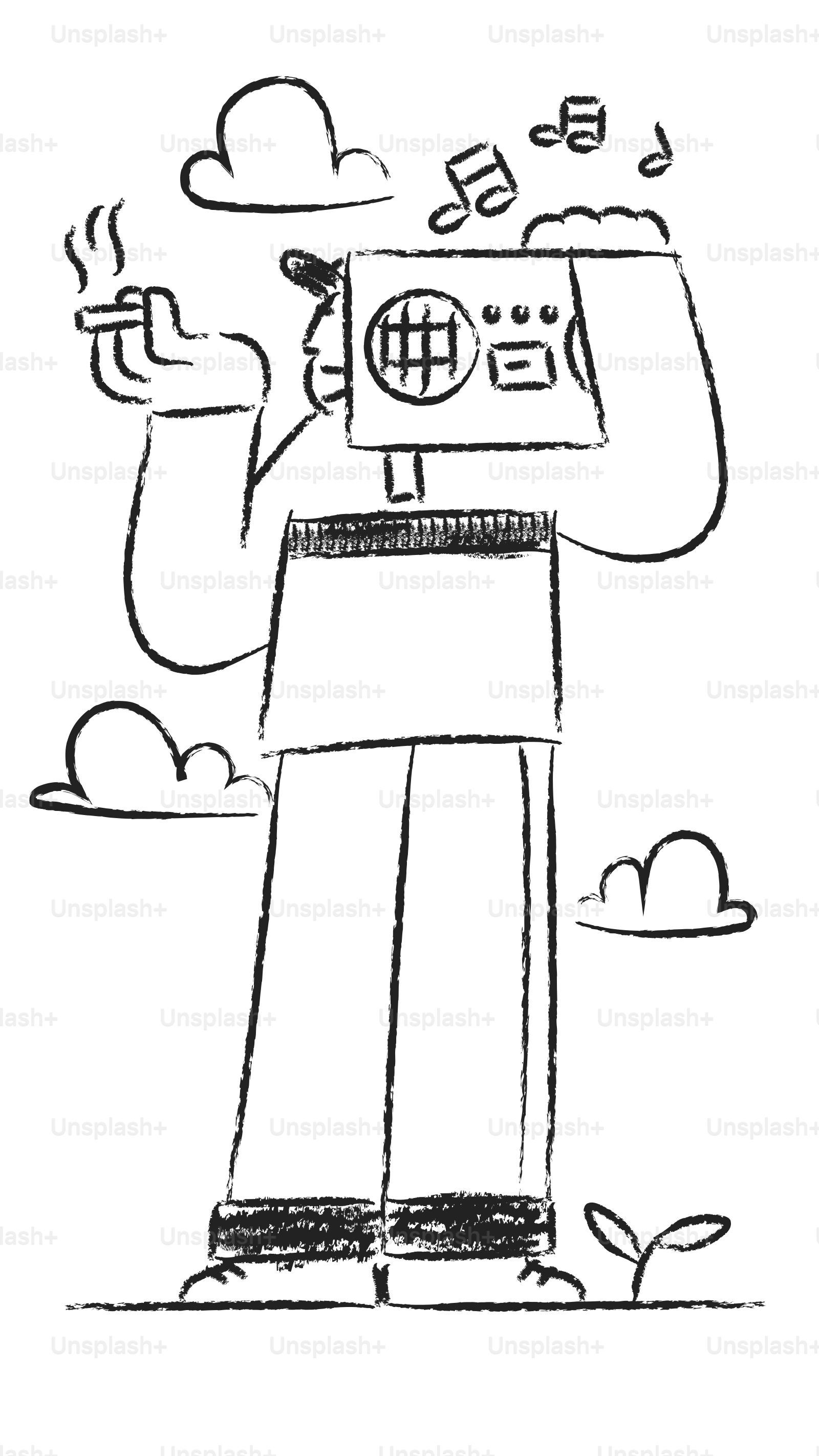 Vektor Orang yang bermain skateboard di antara bunga dan awan – Gambar ...