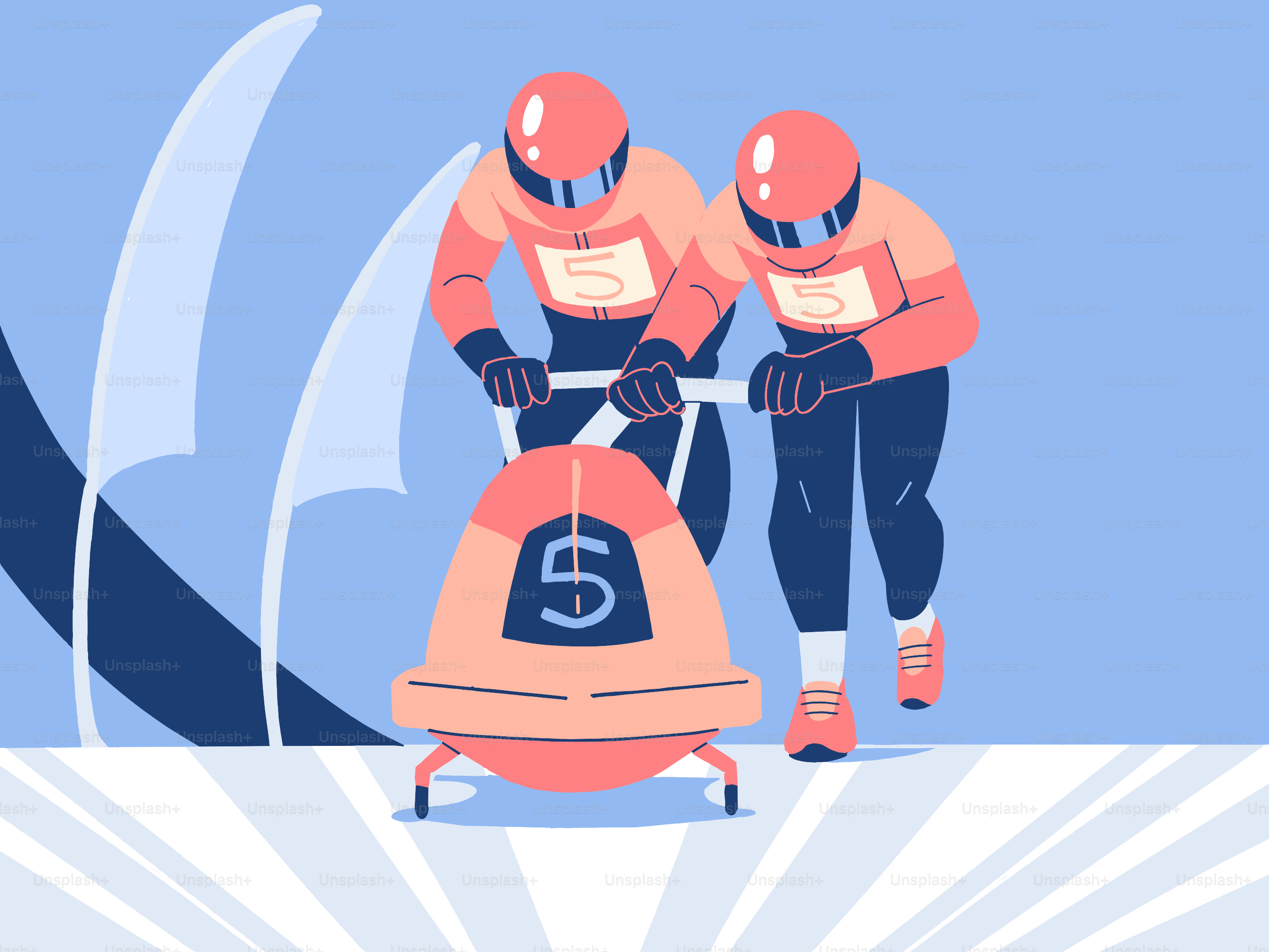 A ski jumper in mid-air during a competition. vector – Winter Image on ...