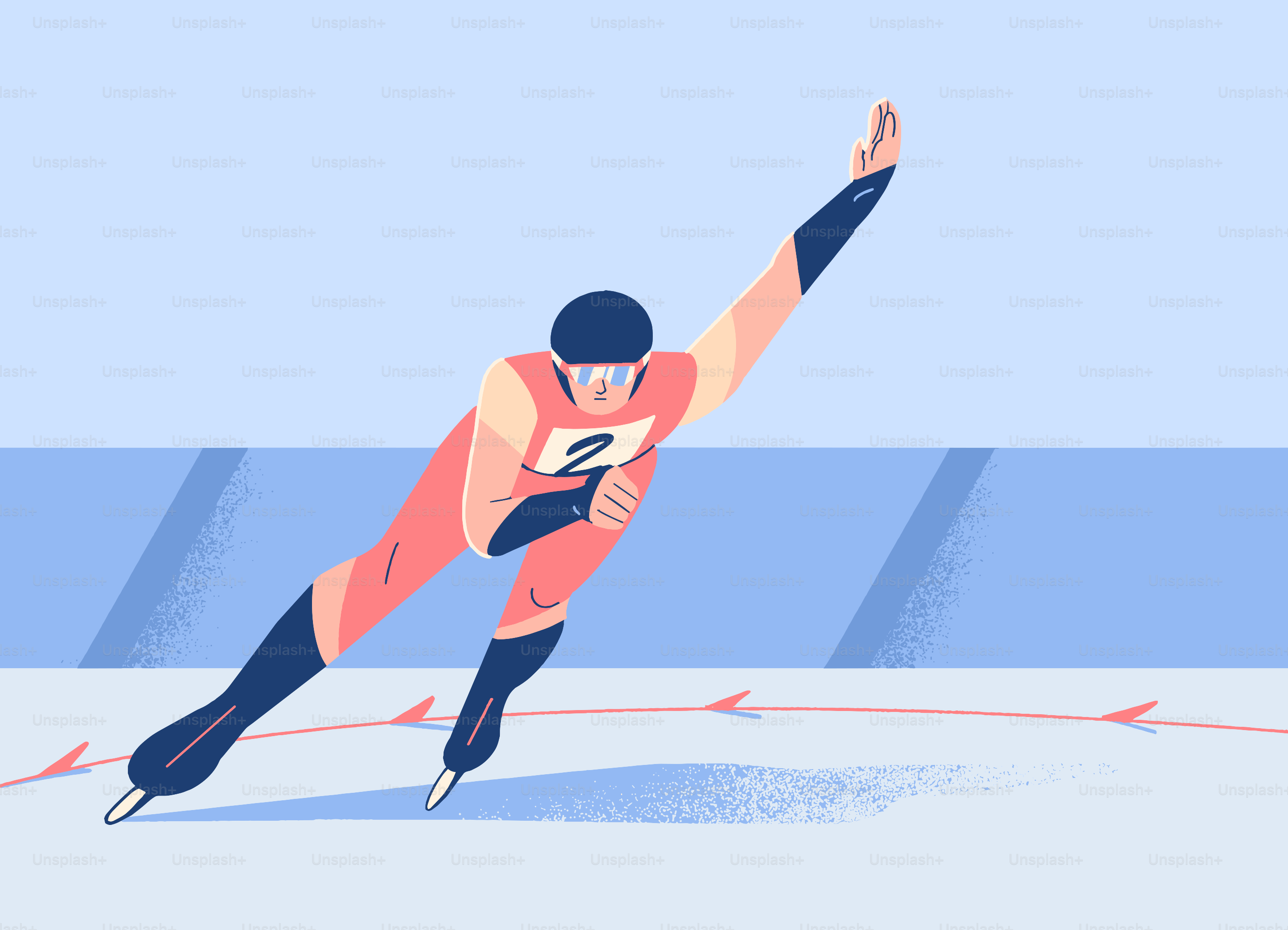 A ski jumper in mid-air during a competition. vector – Winter Image on ...