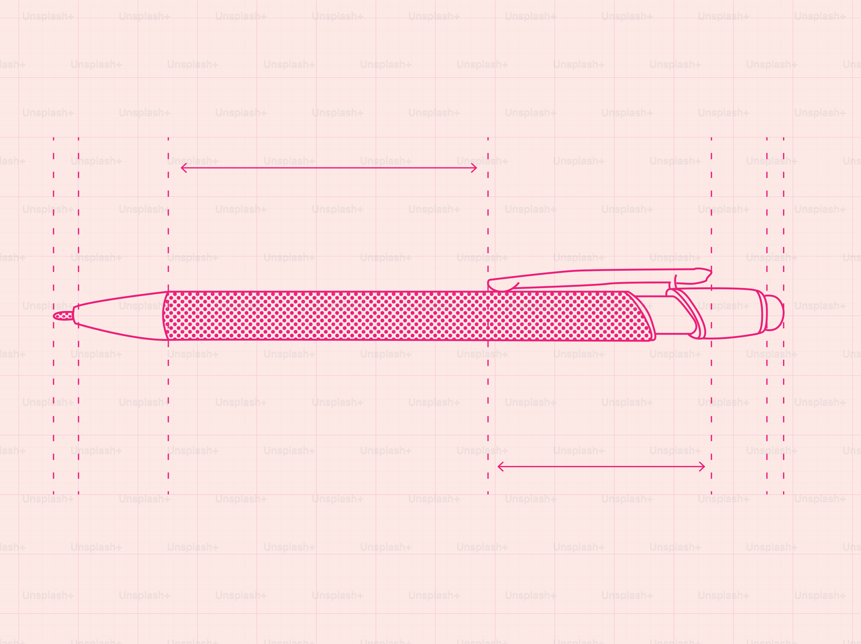 A diagram of a ballpoint pen with dimensions. vector – Architecture ...